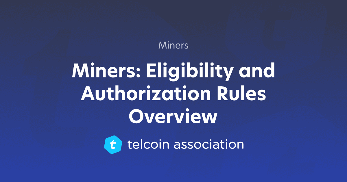Miners: Eligibility and Authorization Rules Overview